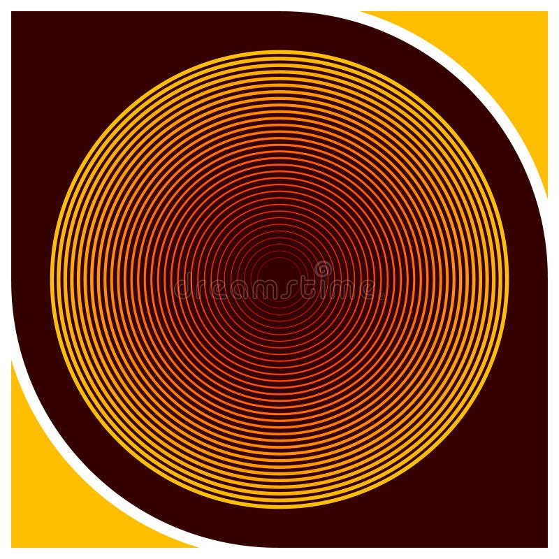 Vector Illustration Abstract Geometric Symbol with Concentric Circles ...
