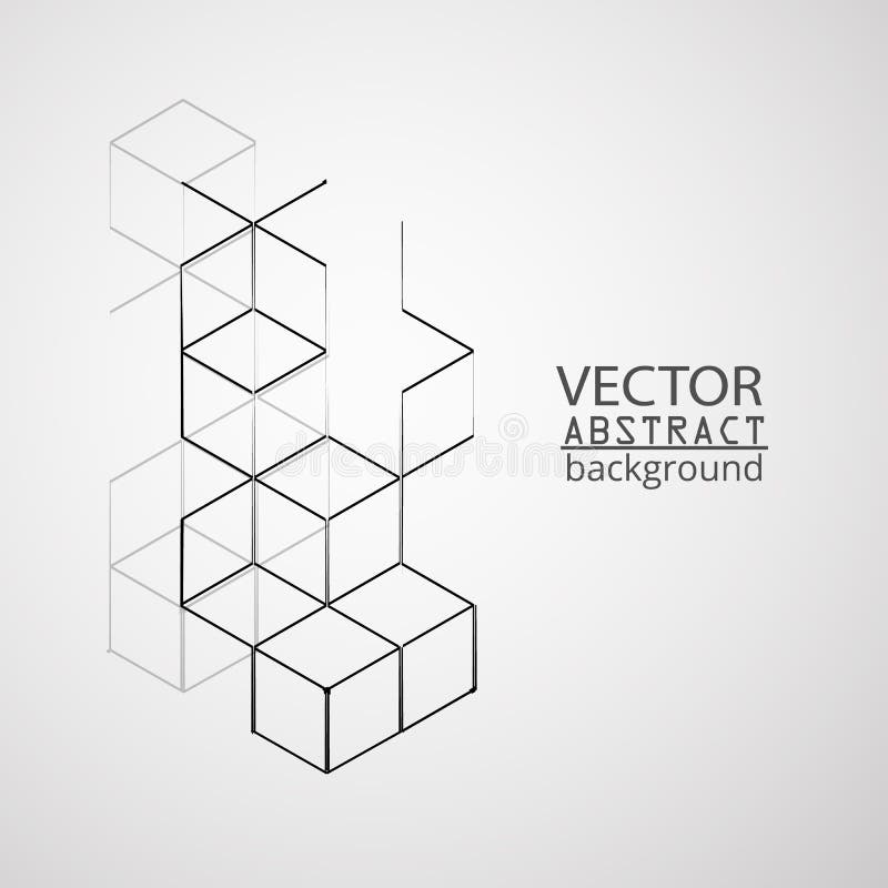 Vector Illustration Abstract Geometry Cube Stock Vector - Illustration ...