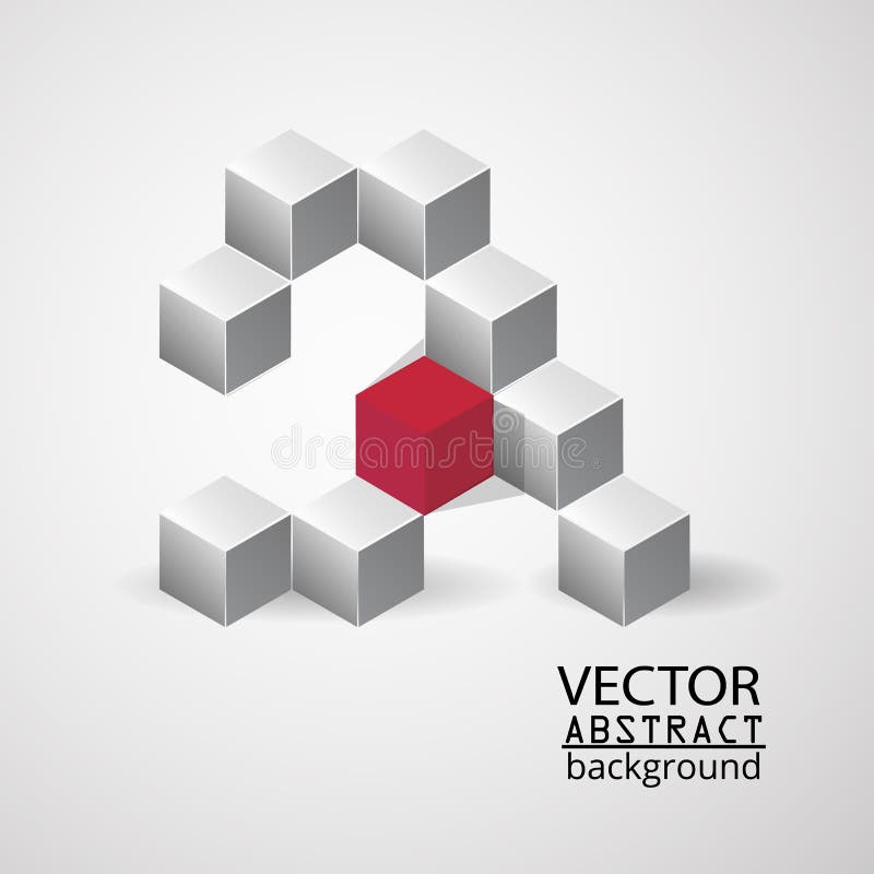 Vector Illustration Abstract Geometry Cube Stock Vector - Illustration ...