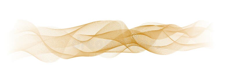 Abstract Golden Wave Lines on White Background Stock Vector ...