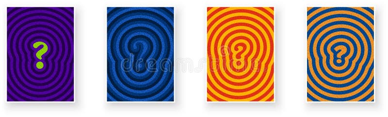 Colorful Question Mark Head Silhouettes Stock Illustration ...