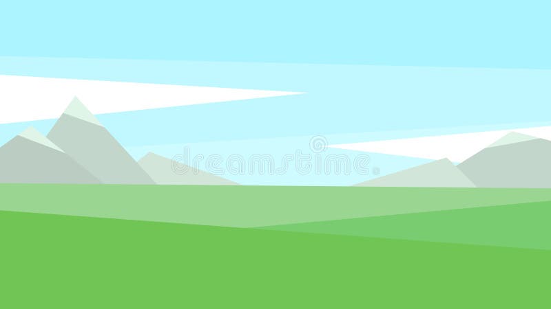 Abstract Geometric Landscape Mountains and Field Stock Vector ...