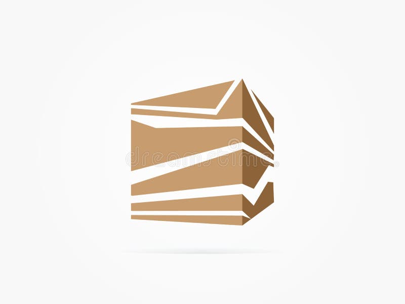 Vector Illustration Abstract Mozaic Two Side Box Logo Stock ...