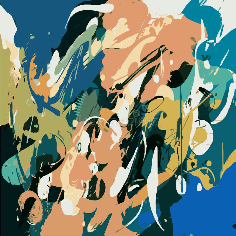 Vector Illustration Abstract Network Design Intricate Collage Splash ...