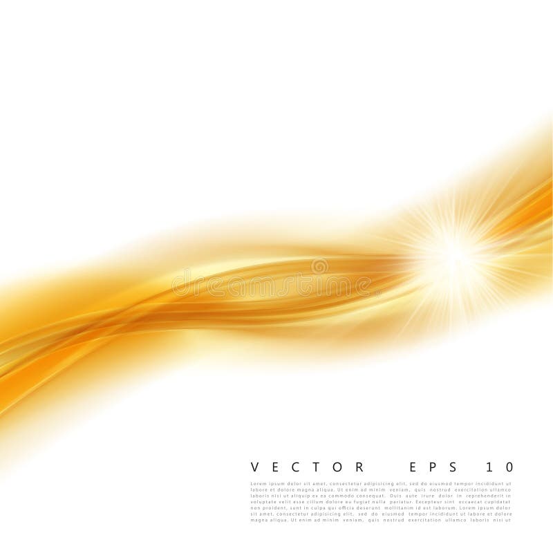 Vector Illustration of an Abstract Orange Wavy Background, Smooth ...