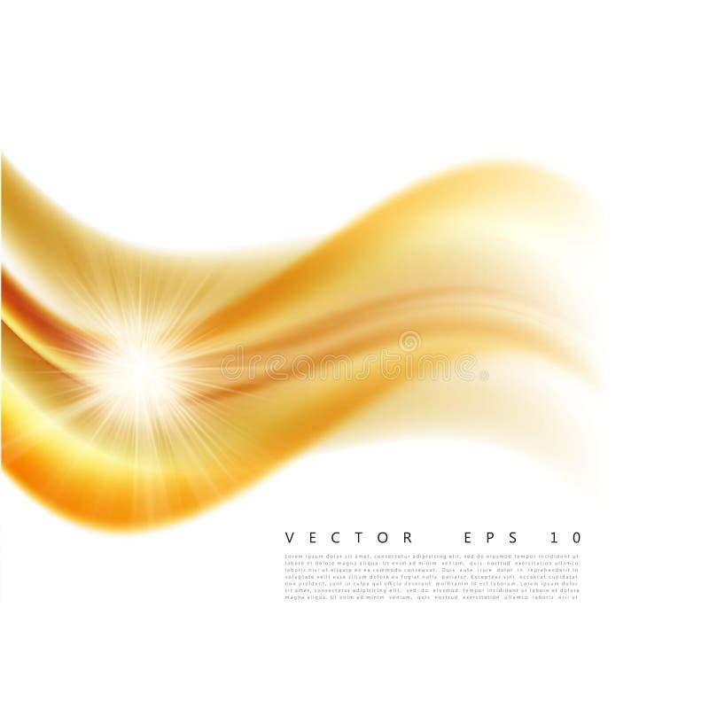 Vector Illustration of an Abstract Orange Wavy Background, Smooth ...