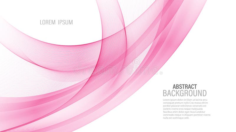 Vector Illustration Abstract Pink Transparent Wave Wave Flow Stock ...