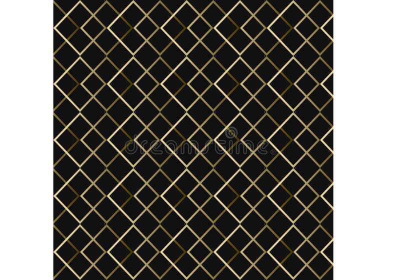 Vector Illustration of Abstract Rectangle Pattern Gold and Black Stock ...