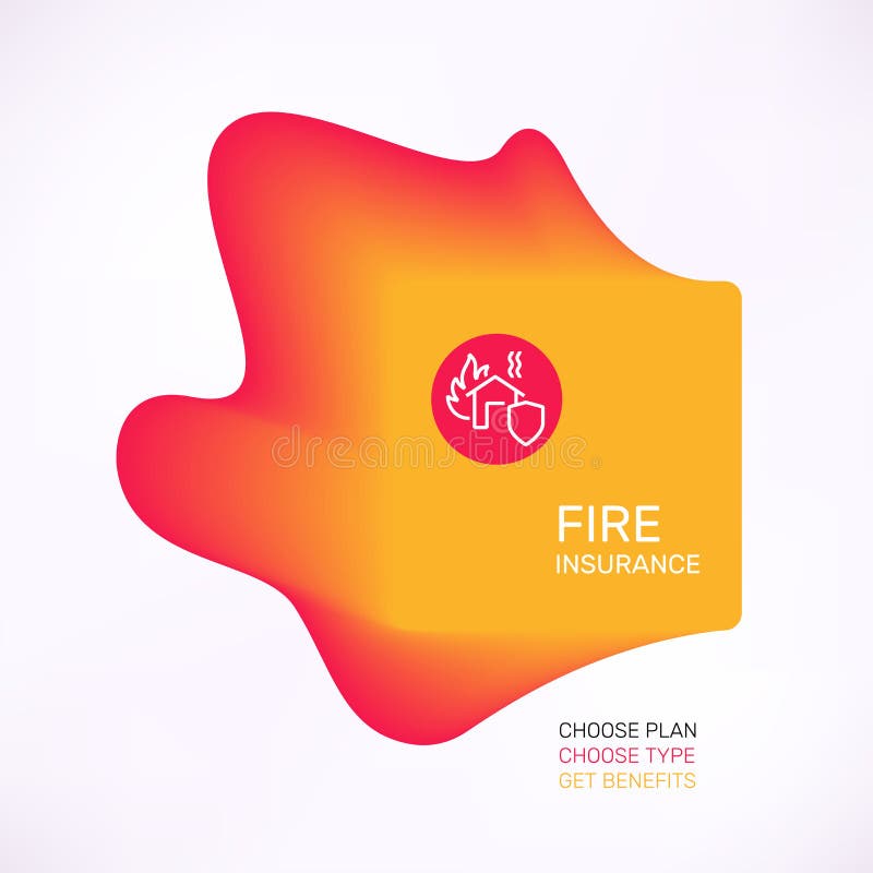 Fire insurance banner stock vector. Illustration of safety - 106573048