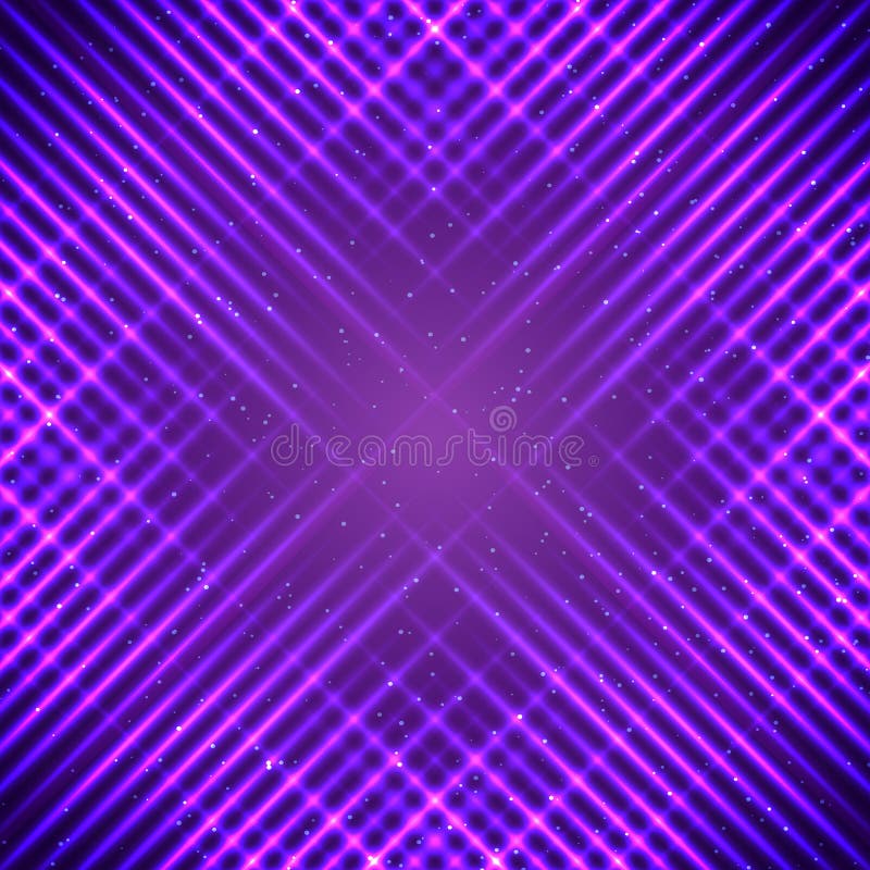 Vector Illustration with Abstract Shining Lines on Blue Background ...