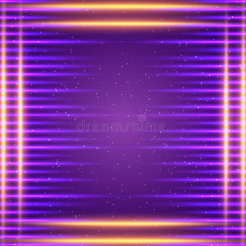 Vector Illustration with Abstract Shining Lines on Blue Background ...