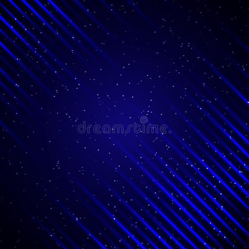 Vector Illustration with Abstract Shining Lines on Blue Background ...