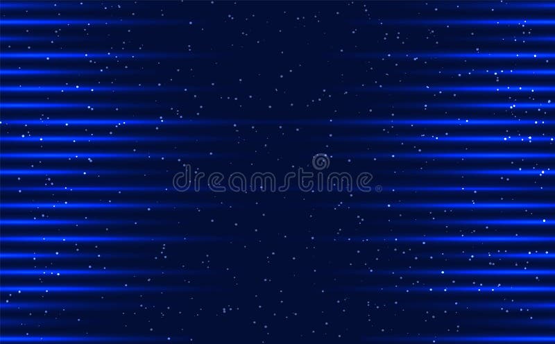 Vector Illustration with Abstract Shining Lines on Blue Background ...
