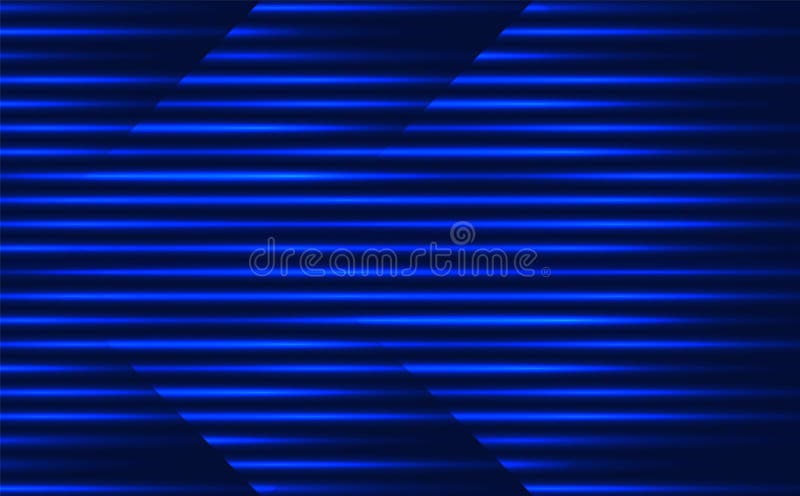 Vector Illustration with Abstract Shining Lines on Blue Background ...