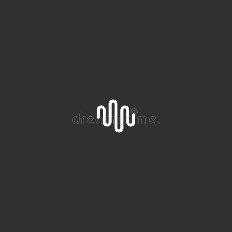 Minimalist sound wave logo stock vector. Illustration of graphic ...