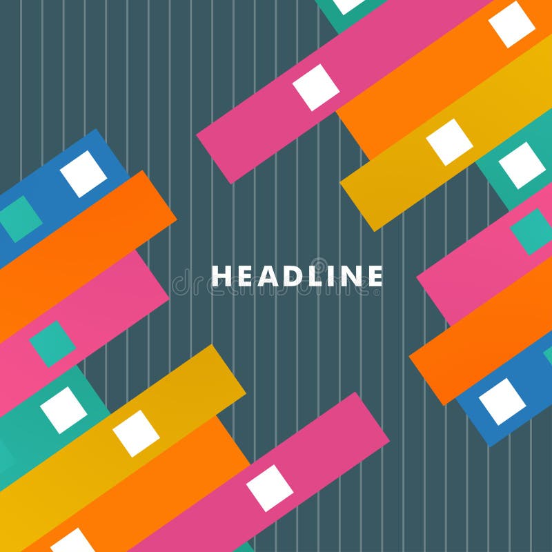 Vector Illustration of Abstract Squares and Lines Stock Vector ...