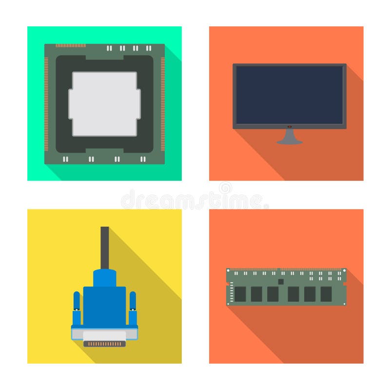 Vector Illustration of Accessories and Device Icon. Set of Accessories ...