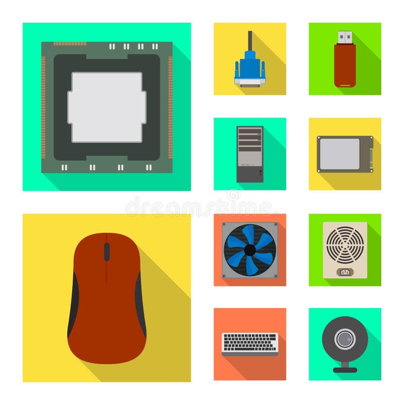 Vector Design of Accessories and Device Sign. Set of Accessories and ...