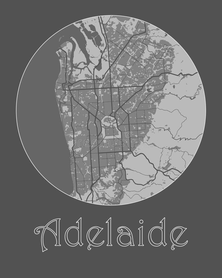 Illustration Adelaide Australia City Map Stock Illustrations – 262 ...