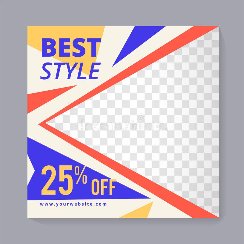Vector Illustration of Advertisement Editable Minimal Square Banner ...