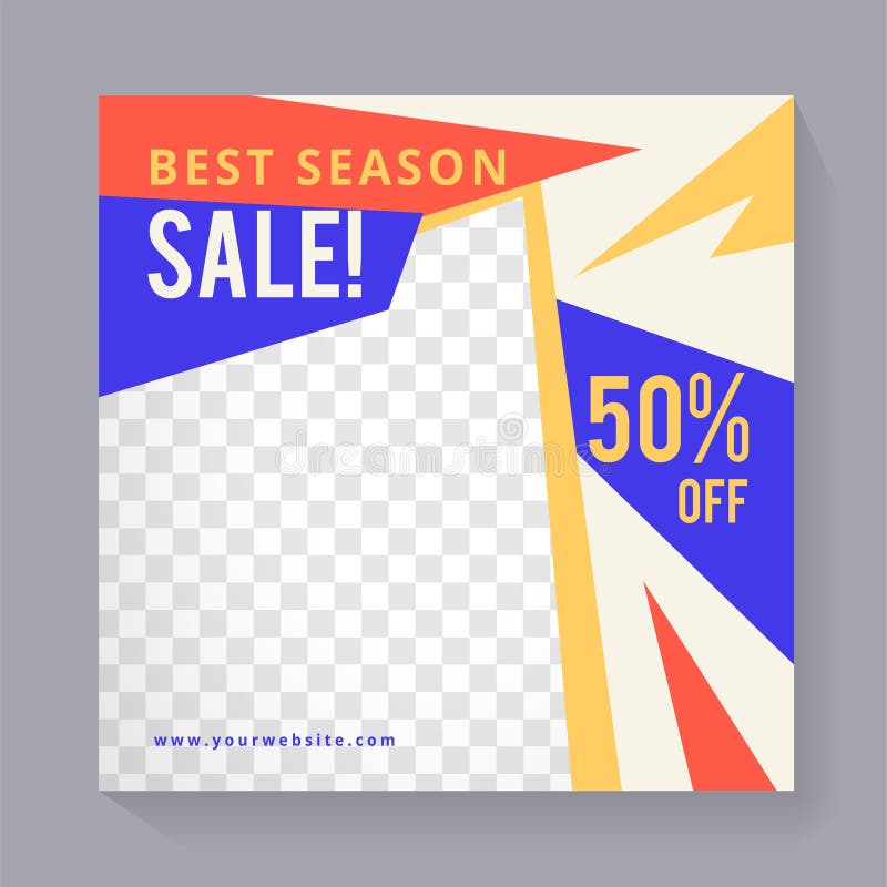 Vector Illustration of Advertisement Editable Minimal Square Banner ...