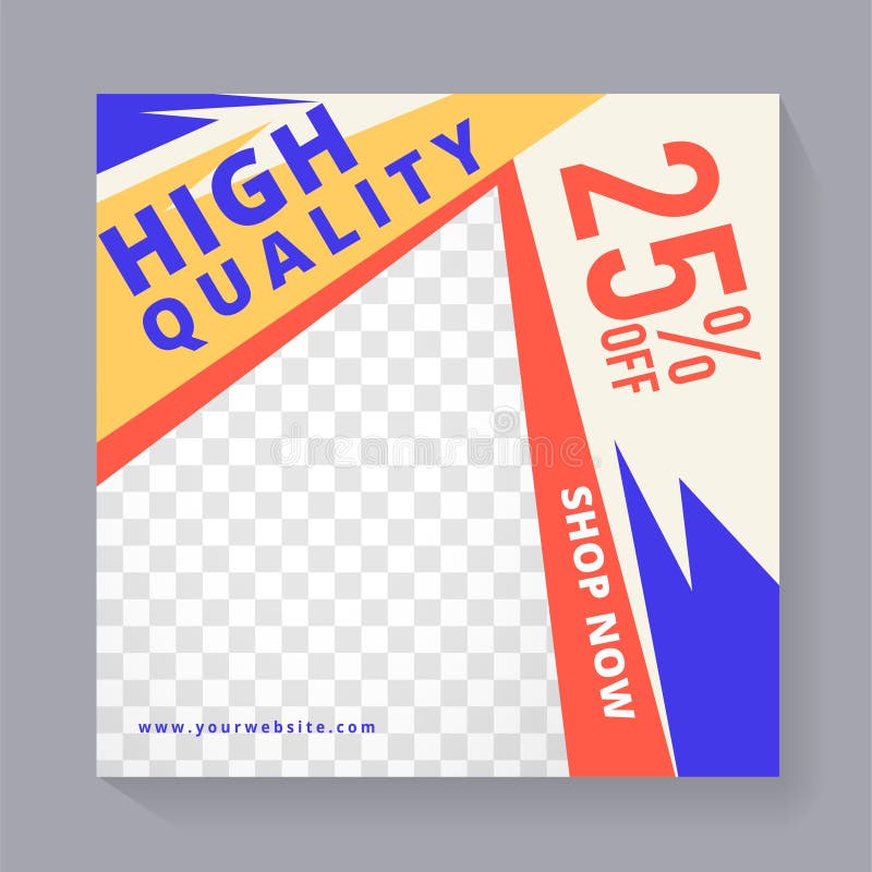 Vector Illustration of Advertisement Editable Minimal Square Banner ...