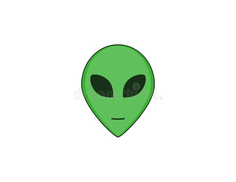 Alien Head, Character Icon. Vector Illustration. Stock Vector ...