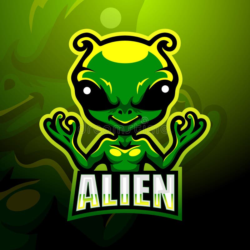 Alien Mascot Esport Logo Design Stock Vector - Illustration of galaxy ...