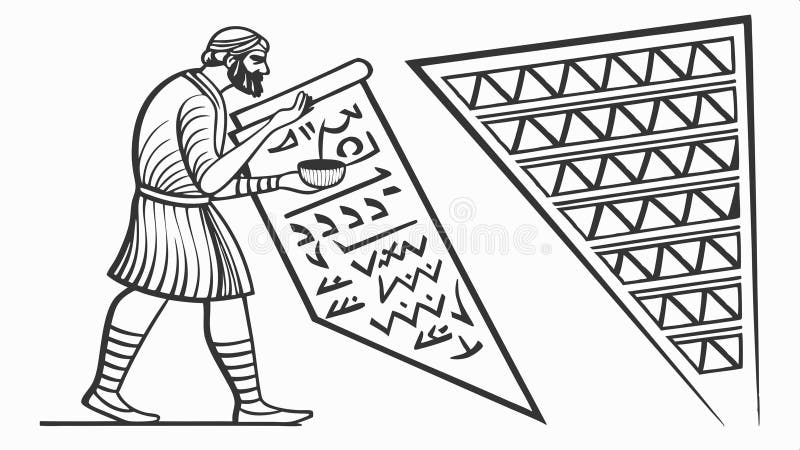 Ancient Scroll Illustration, Papyrus Manuscript Design Vector Design ...