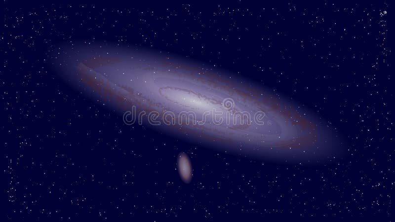 The Vector Illustration Of An Andromeda Galaxy Stock Vector ...