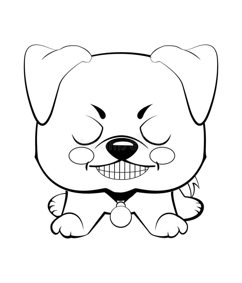 Vector Illustration of Angry Puppy Stock Vector - Illustration of ...