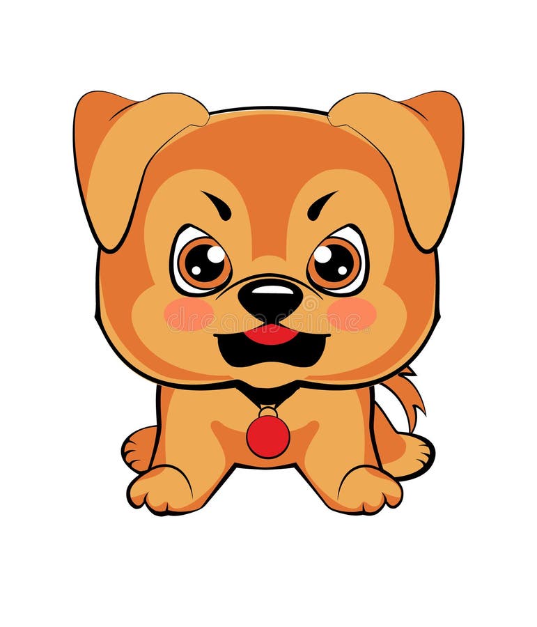 Vector Illustration of Angry Puppy Stock Vector - Illustration of ...