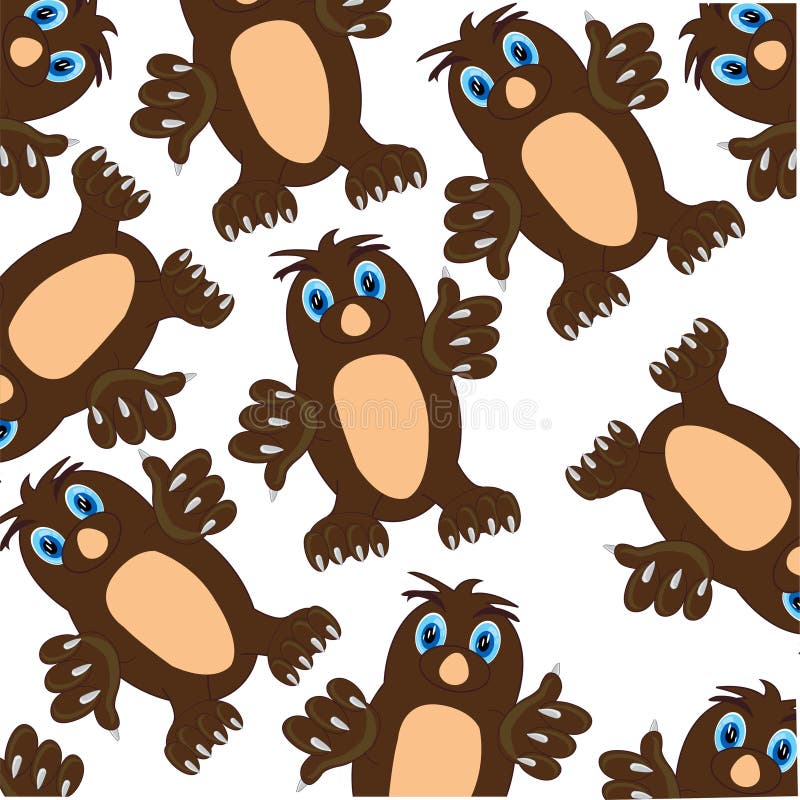 Animal Mole Pattern on White Background is Insulated Stock Vector ...