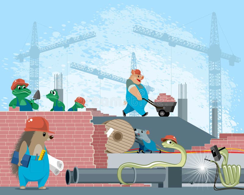 Frog Construction Stock Illustrations – 160 Frog Construction Stock ...