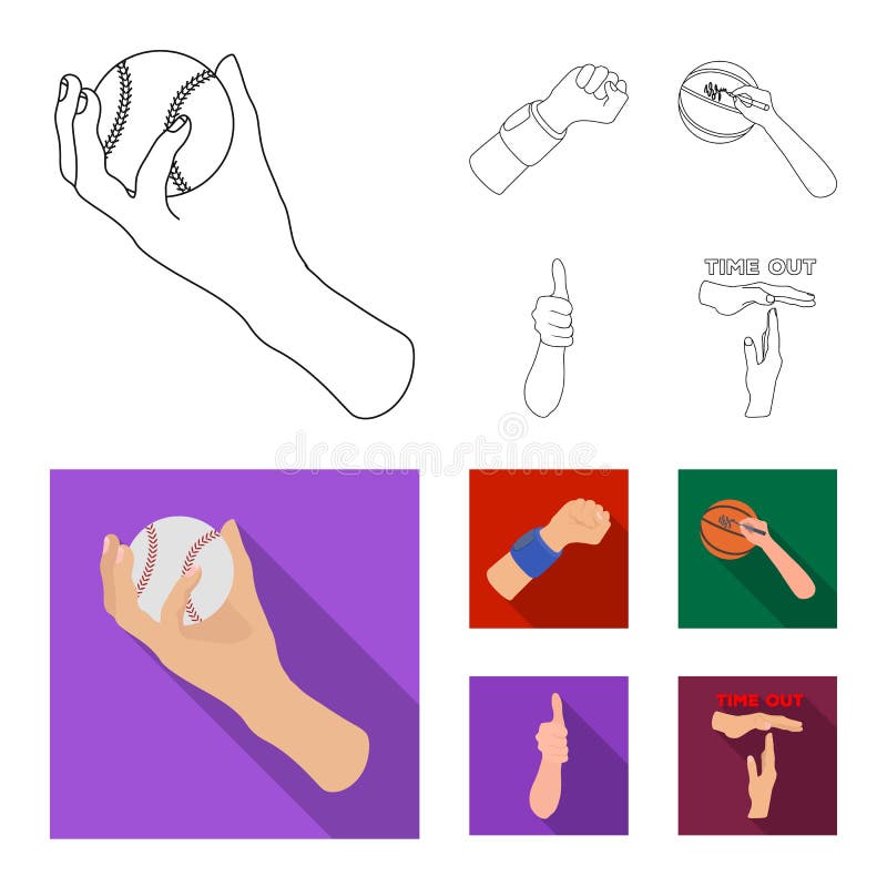 Vector Design of Animated and Thumb Sign. Collection of Animated and ...