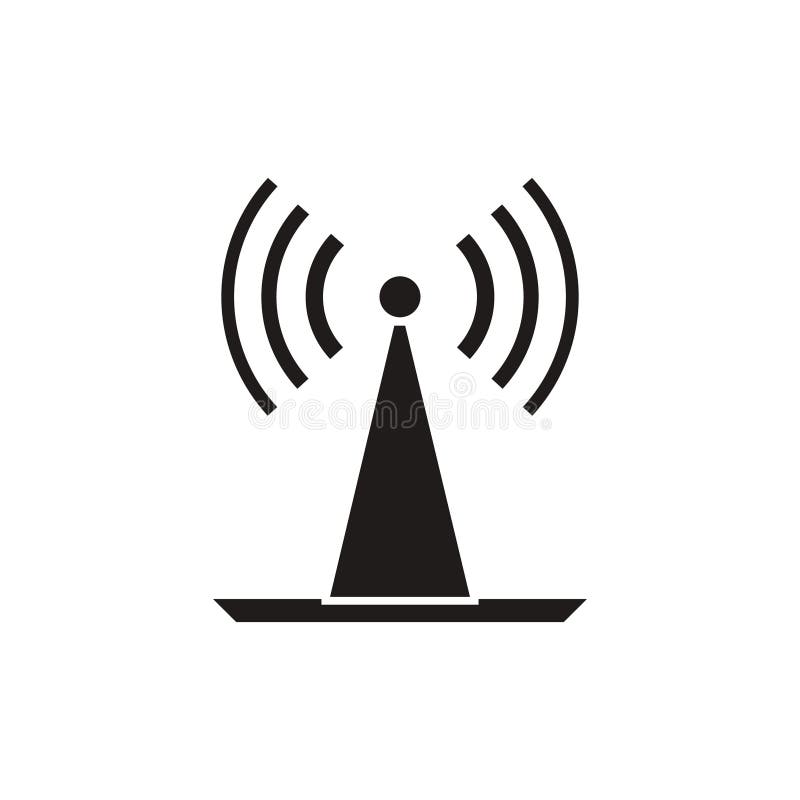 Antenna Icon. Broadcast, Transmitter. Vector Illustration Stock Vector ...