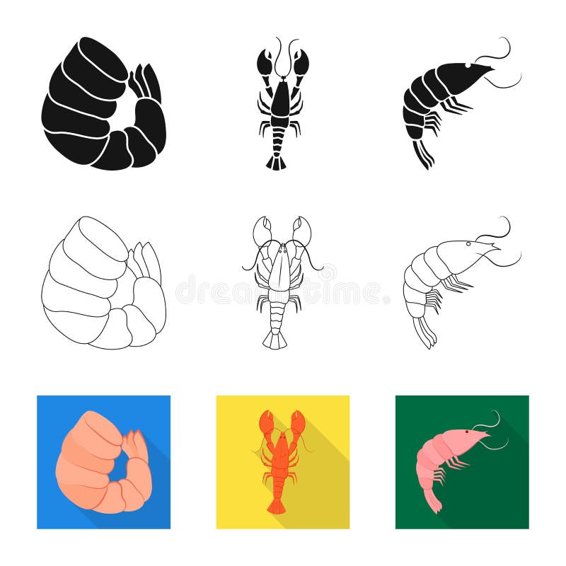 Vector Design of Appetizer and Ocean Logo. Set of Appetizer and ...