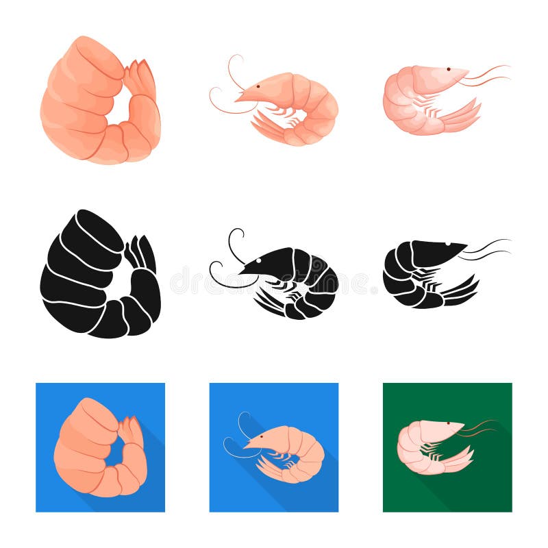 Vector Illustration of Appetizer and Ocean Logo. Set of Appetizer and ...