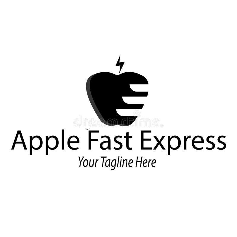 Apple Fast Express Logo stock vector. Illustration of line - 181662876