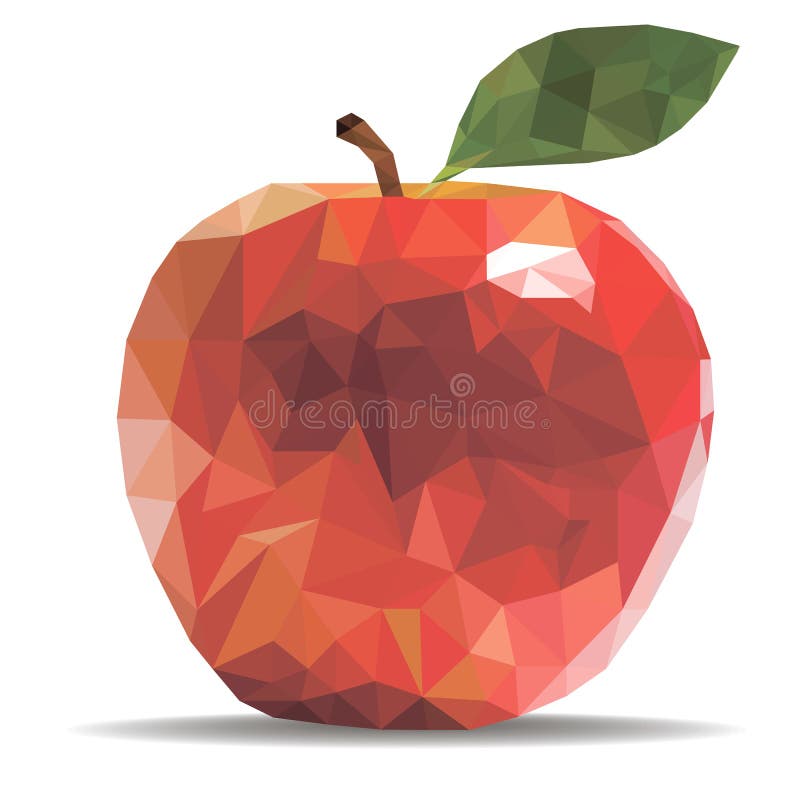 Vector Illustration Apple in a Geometric Style Stock Vector ...