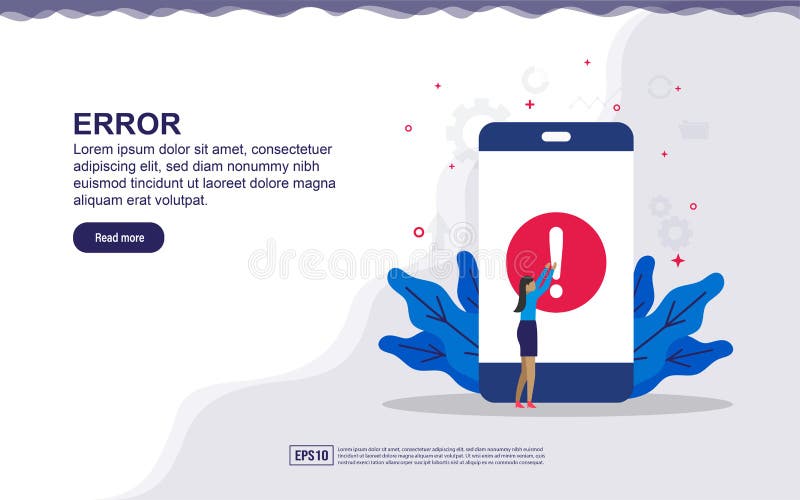 Vector Illustration of Application Error & System Error Concept with ...