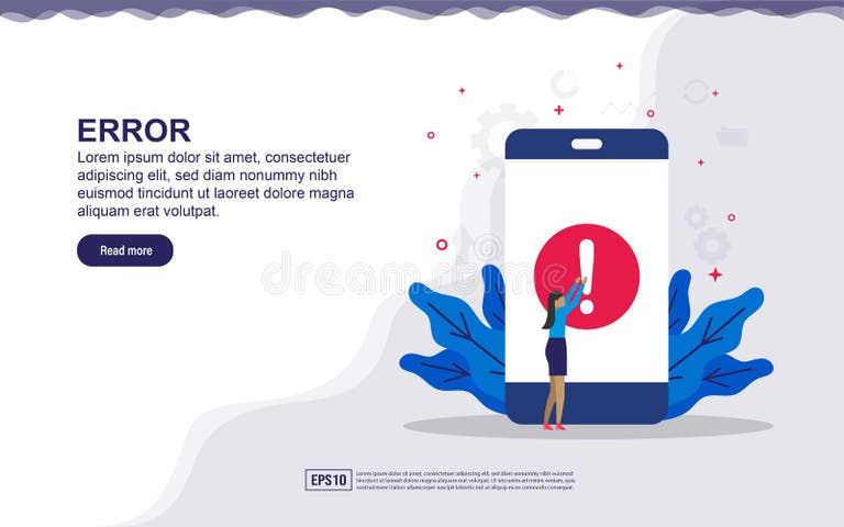 Vector Illustration of Application Error & System Error Concept with ...