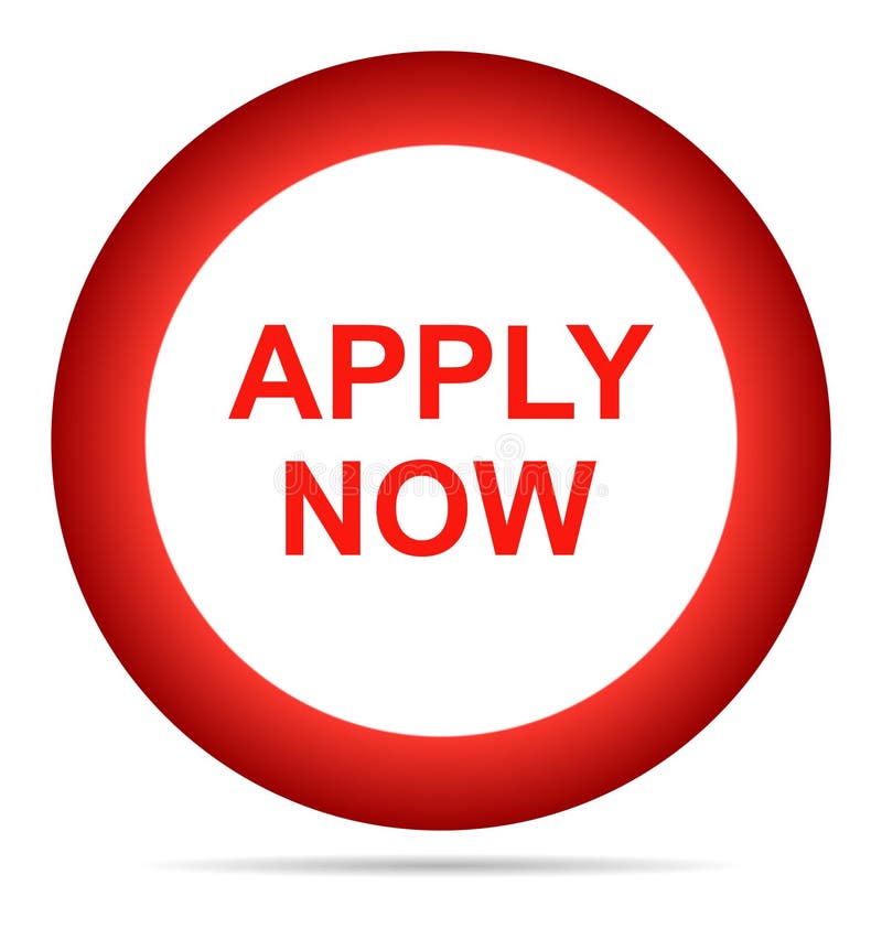 Vector Apply Now Blue Icon Round Web Button Stock Vector - Illustration ...