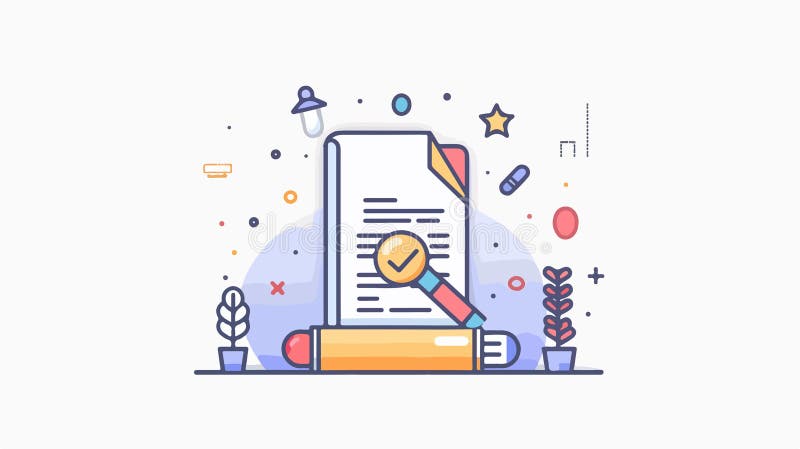 Professional Approval Stamp Document Outline Icon Vector Stock Vector ...