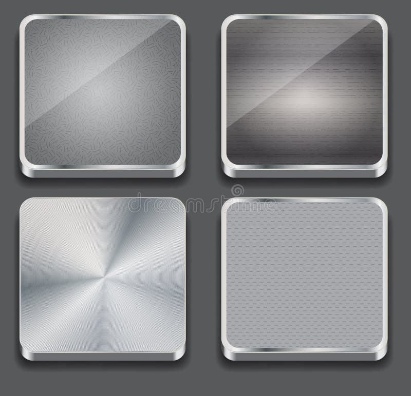 Camera apps icon set stock vector. Illustration of metal - 27067453