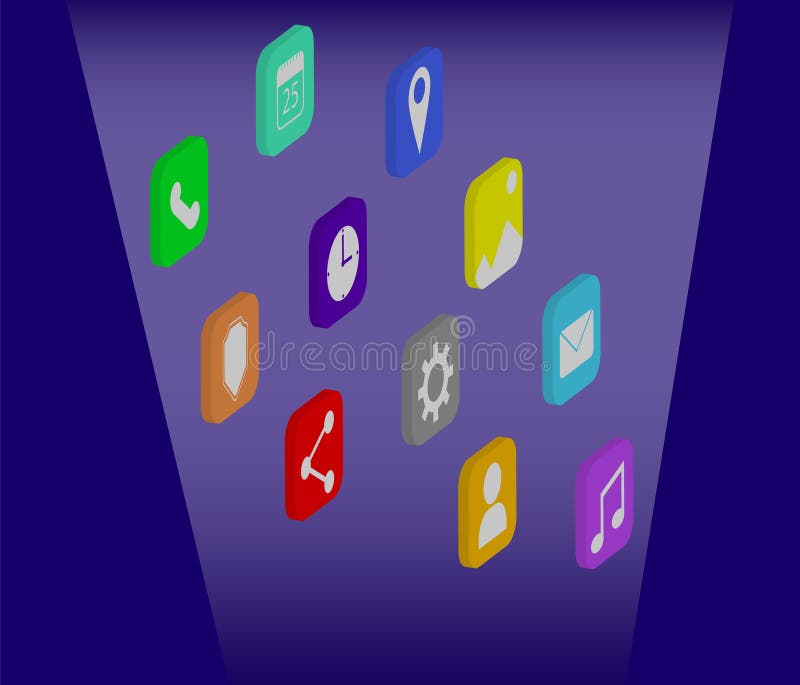 Vector Illustration of Apps Icon Set. Vector Design Stock Illustration ...