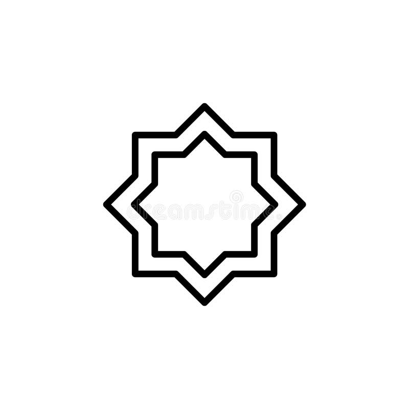Vector Illustration of Arabic Shape Icon with Outline Style. Suitable ...