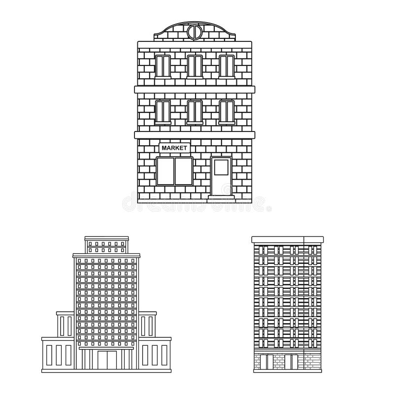 Vector Design of Architecture and Exterior Icon. Set of Architecture ...