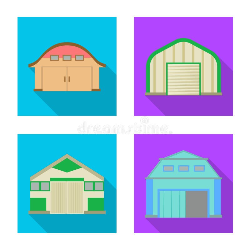 Vector Illustration of Architecture and Facade Symbol. Collection of ...