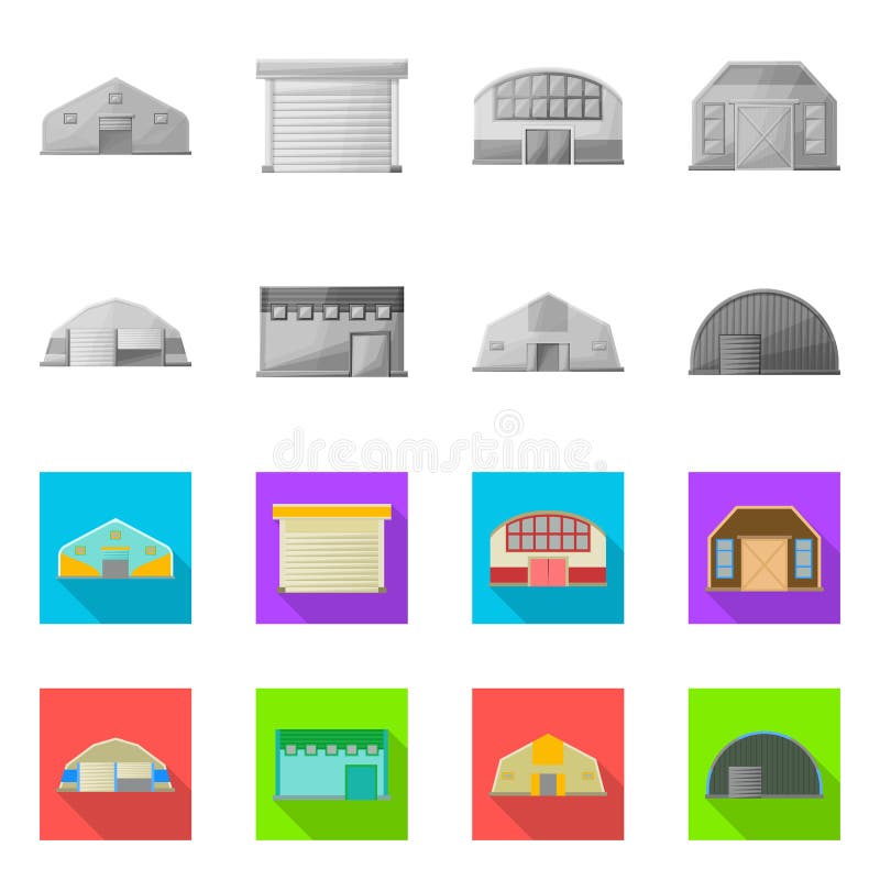 Vector Illustration of Architecture and Facade Symbol. Set of ...